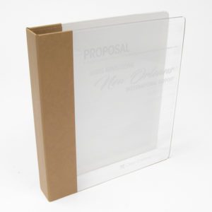 Custom Corporate Proposal Binders - Clear Channel - K&L Looseleaf ...
